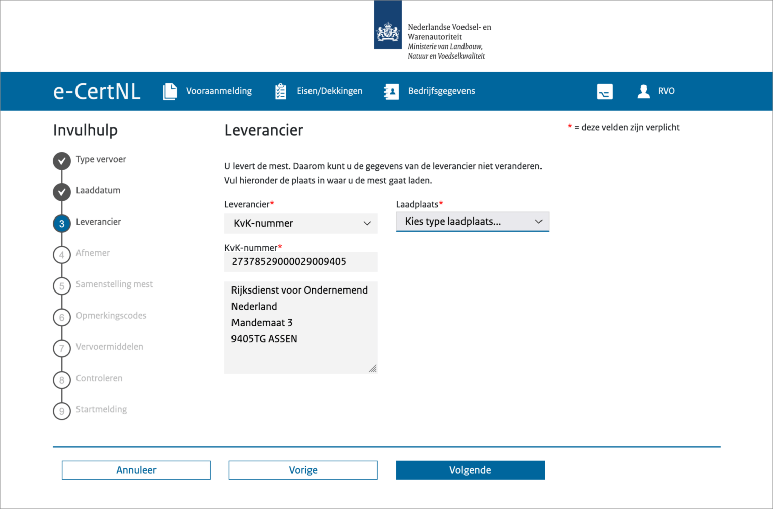 Stap 3 Leverancier | e-CertNL