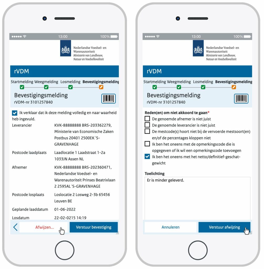Bevestigen of afwijzen | e-CertNL