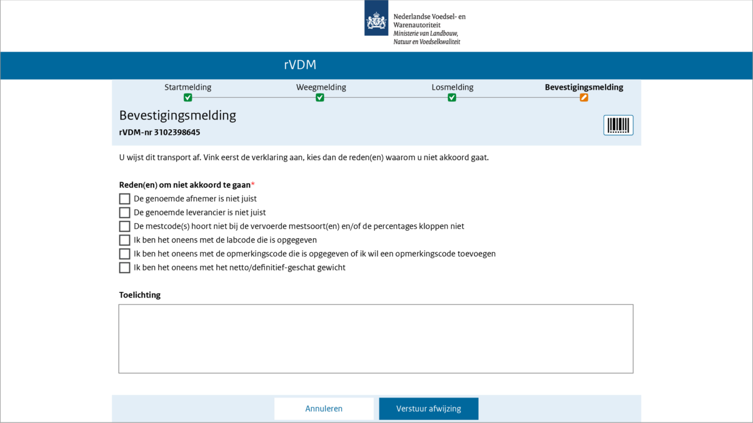 Bevestigen of afwijzen | e-CertNL
